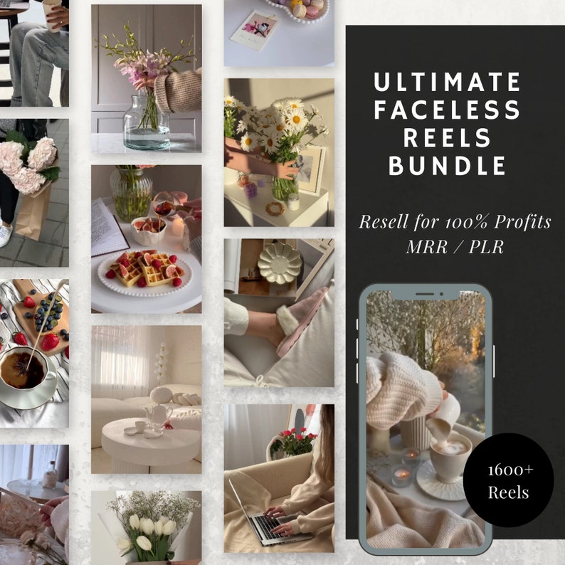 Ultimate Faceless Reels Bundle Instagram PLR + MRR 1600+ Reels Value ...