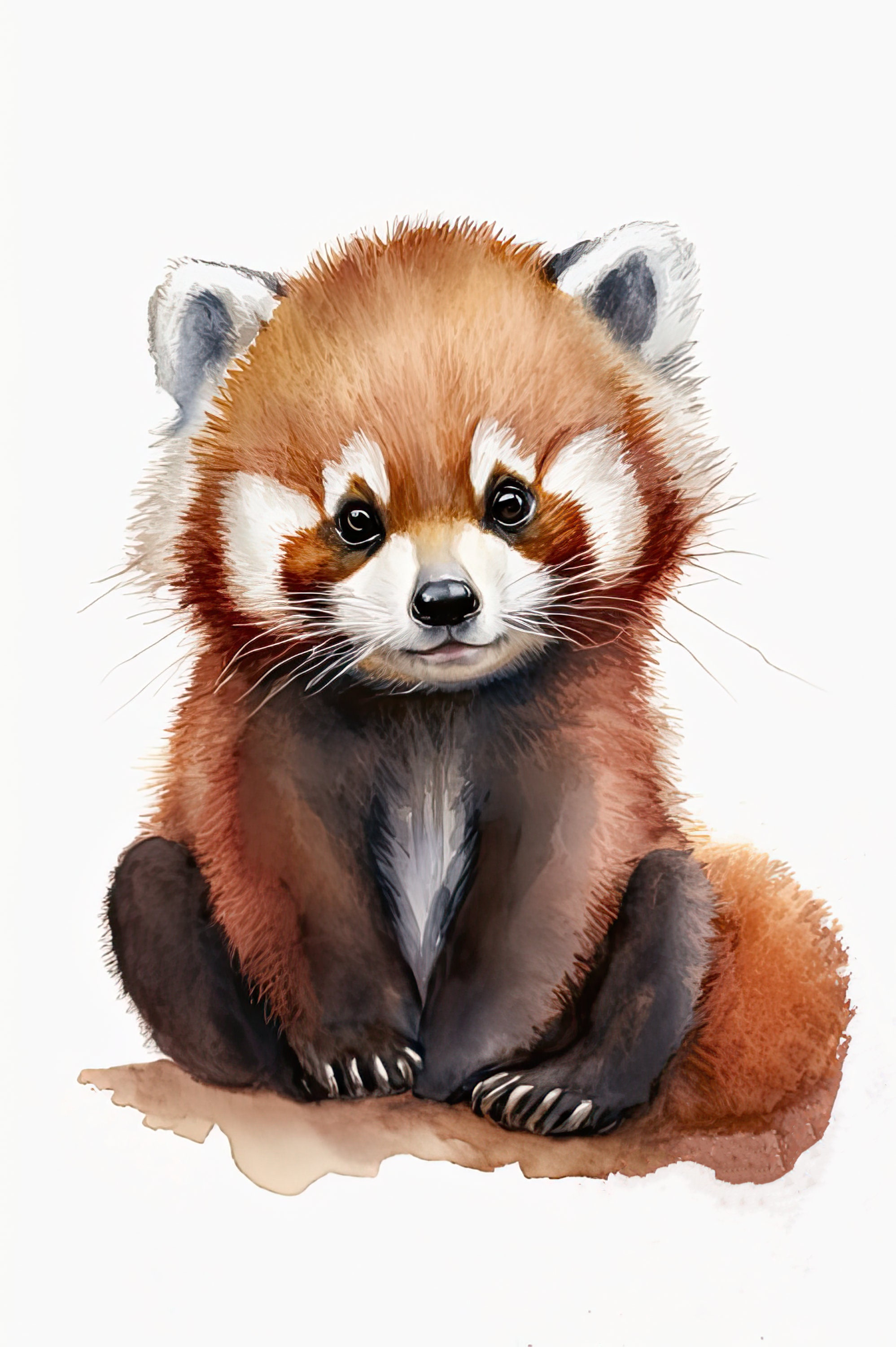 Red Panda Print, Red Panda Wall Art, Printable Digital Download, Gender ...