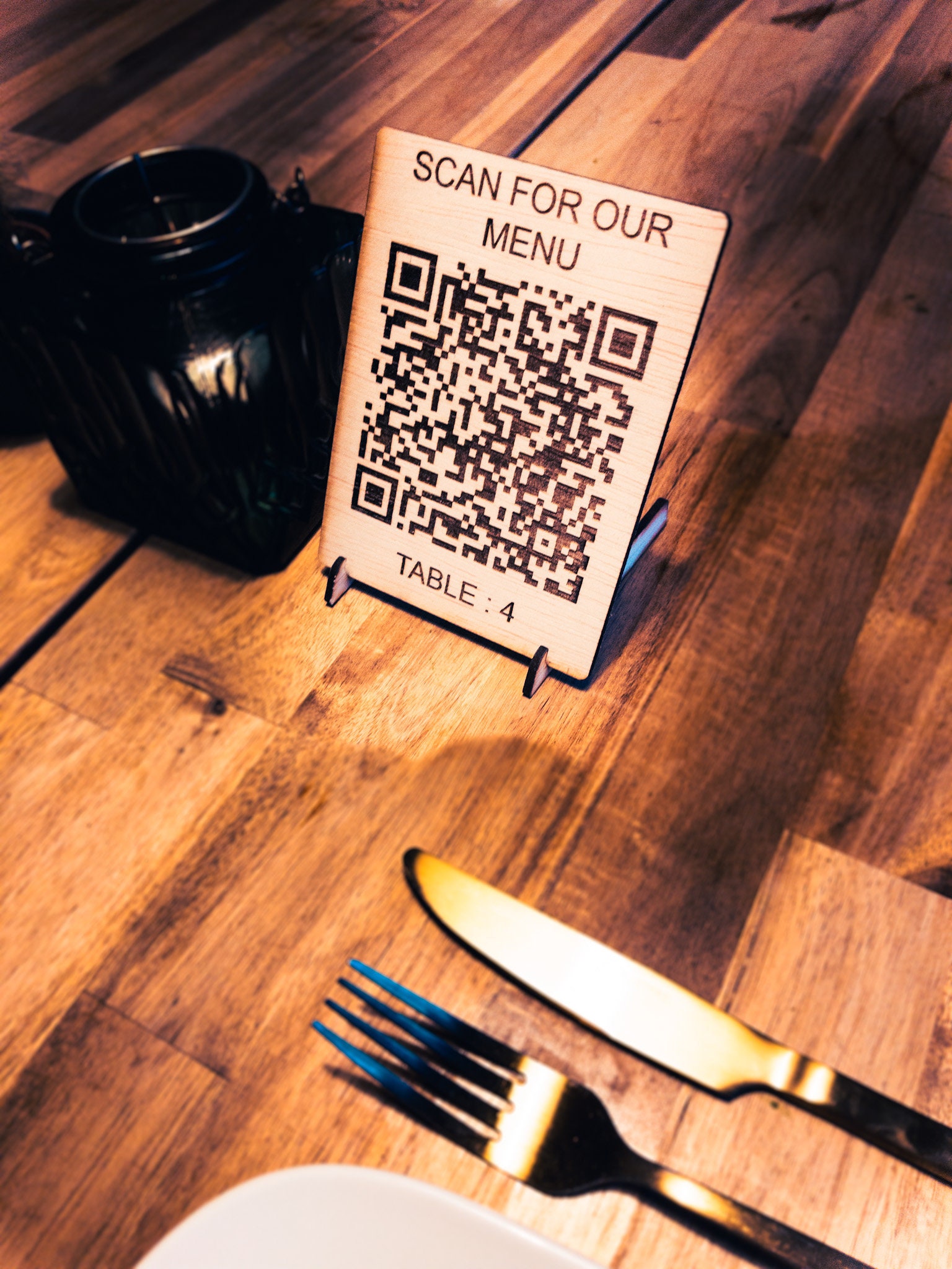 QR Code Menu, Restaurant Menu, Wooden Restaurant Menu, Restaurant ...