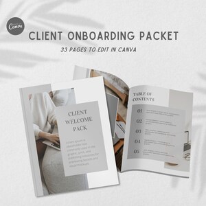 Welcome Packet Canva Template, Virtual Assistant Welcome Packet, New Client Service Guide, UGC ...