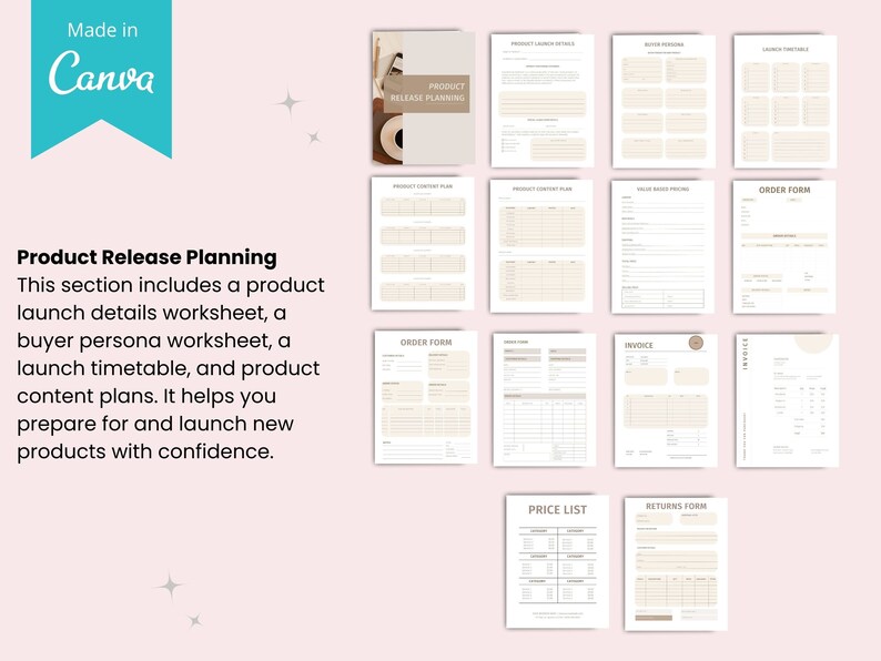 Undated Business Planner Printable , Business Planner Template, Small ...