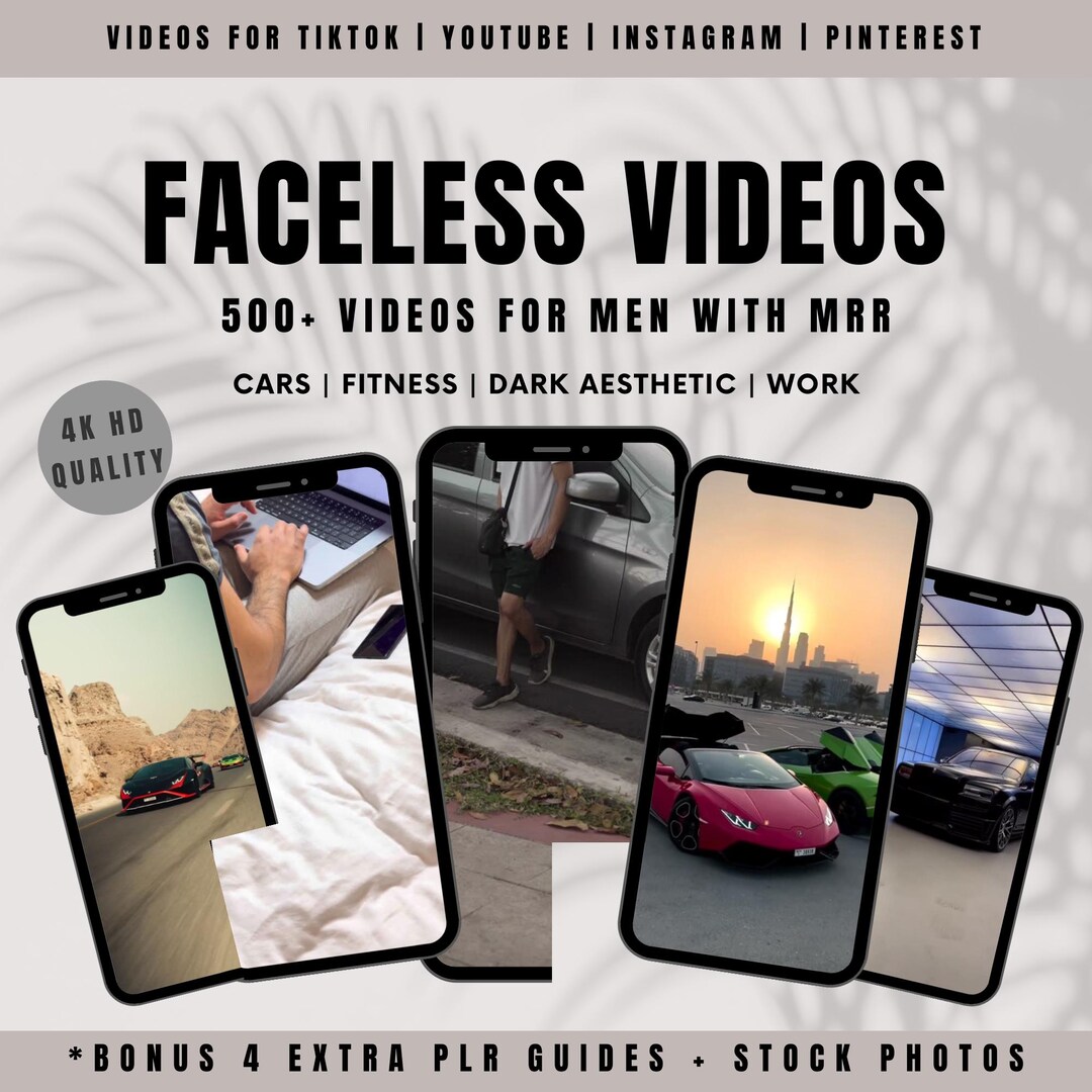 500 Faceless Men Reels Dark & Light Aesthetic With 75 Done for You ...