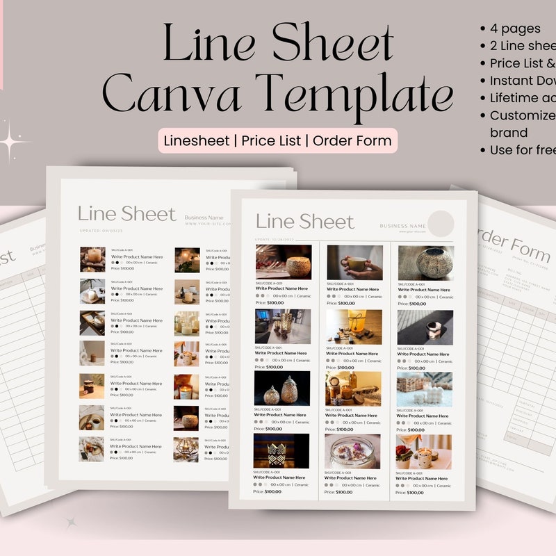 Line Sheet Wholesale - Etsy