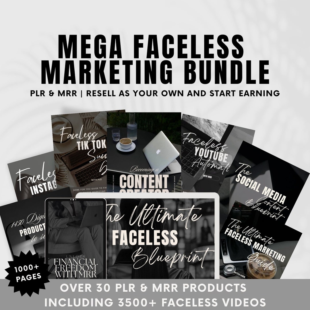 Mega Faceless Marketing Course Bundle With 3500+ Faceless Reels Videos: PLR & MRR, Make Money ...