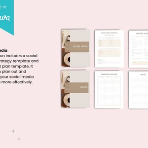 Undated Business Planner Printable , Business Planner Template, Small ...