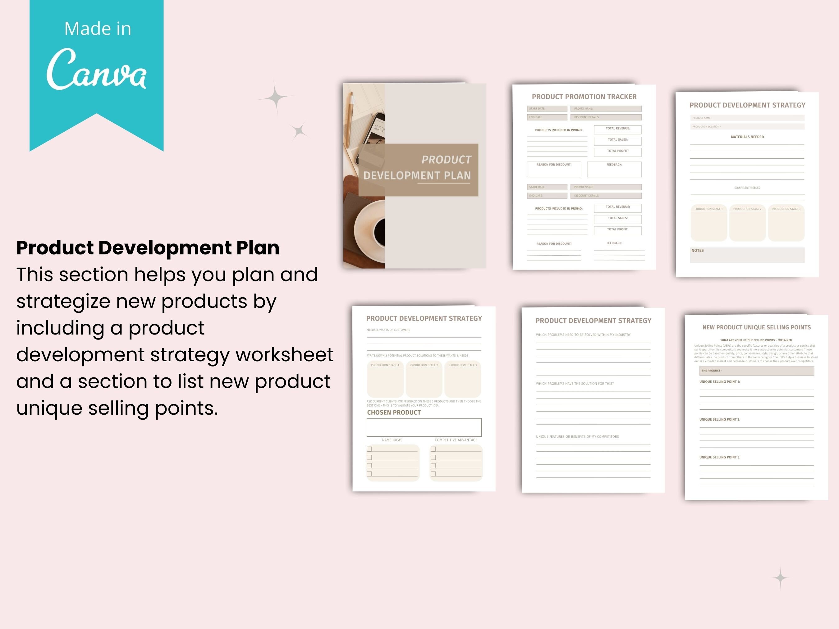 Undated Business Planner Printable , Business Planner Template, Small ...