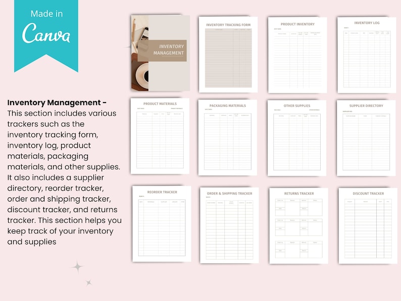 Undated Business Planner Printable , Business Planner Template, Small ...
