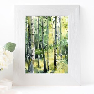 Aspen Tree Watercolor, Digital Print for Immediate Download - Etsy