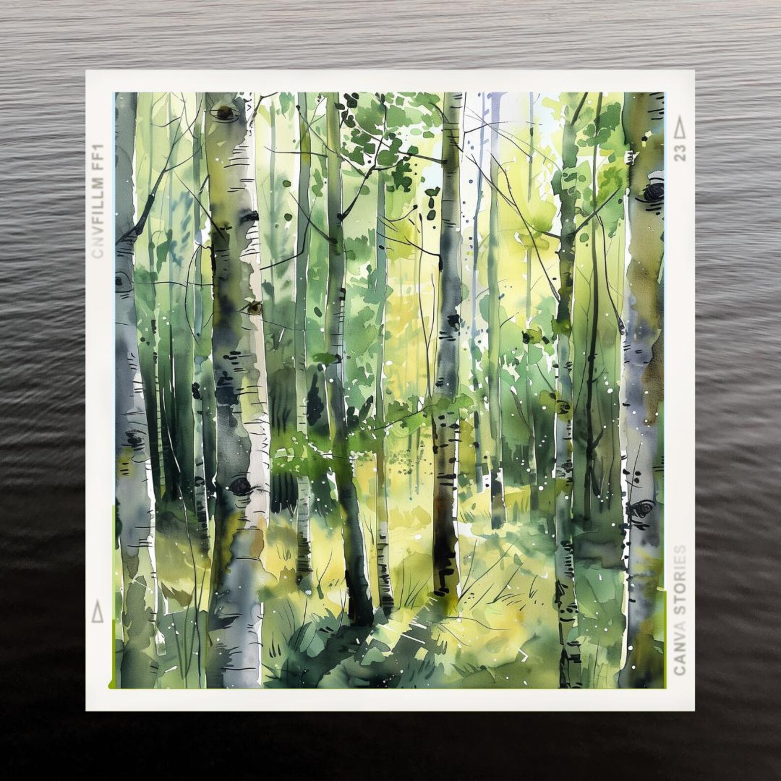 Aspen Tree Watercolor Painting, Digital Print for Immediate Download ...