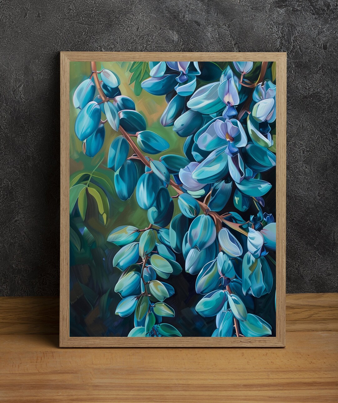 Jade Vines Oil Painting 4, Digital Print for Immediate Download Wall ...