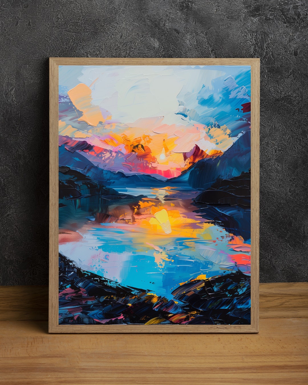 Mountain at Sunrise, Digital Print for Immediate Download, Wall Art ...