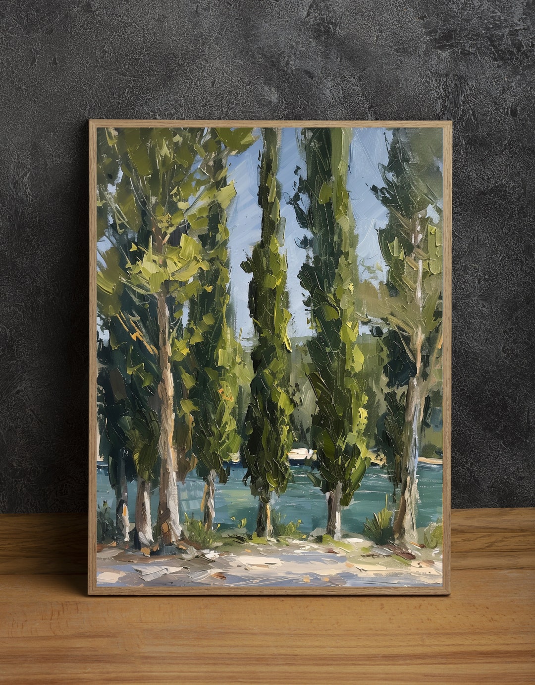 Cypress Tree Oil Painting, Digital Print for Immediate Download, Fine ...