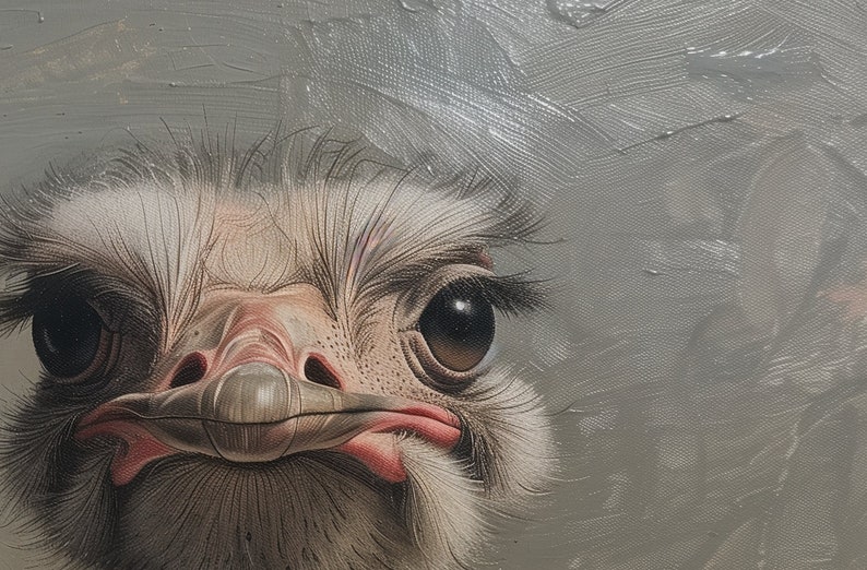 Ostrich Painting, Digital Print *NEW SIZES* for Immediate Download ...