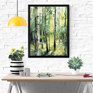 Aspen Tree Watercolor, Digital Print for Immediate Download - Etsy