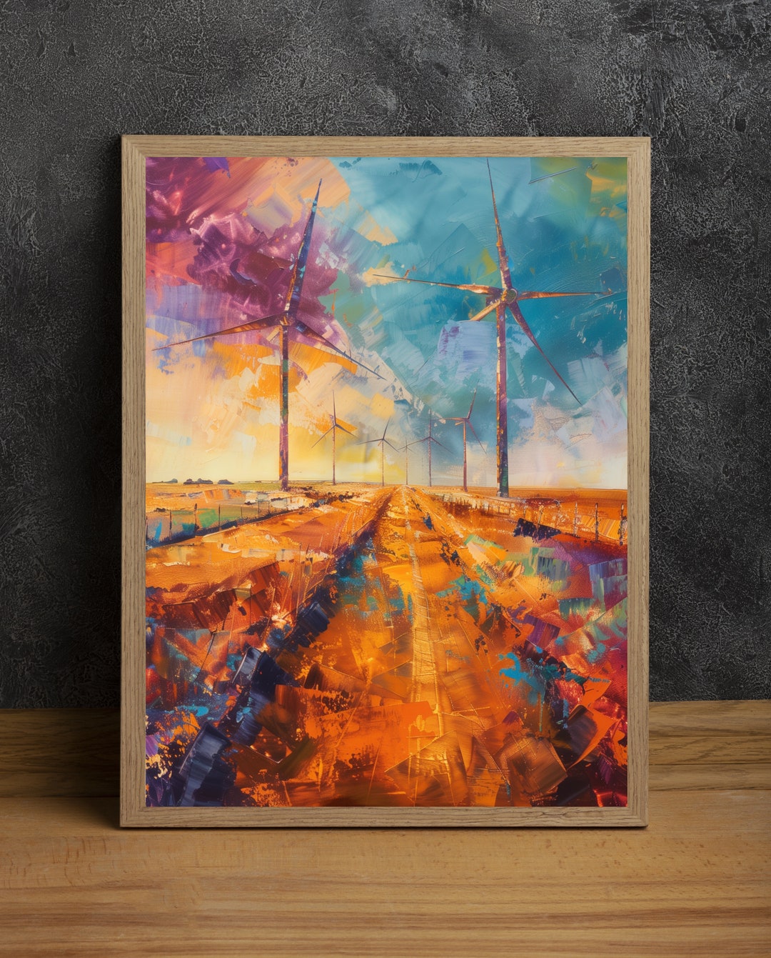 Windmill Painting, Digital Print for Immediate Download, Fine Art, Home ...