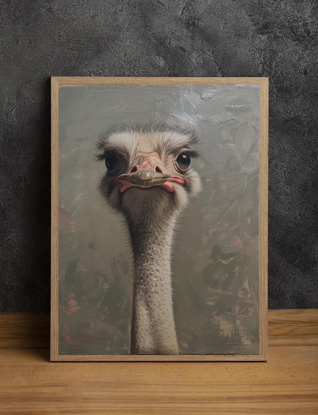 Ostrich Painting, Digital Print NEW SIZES for Immediate Download ...