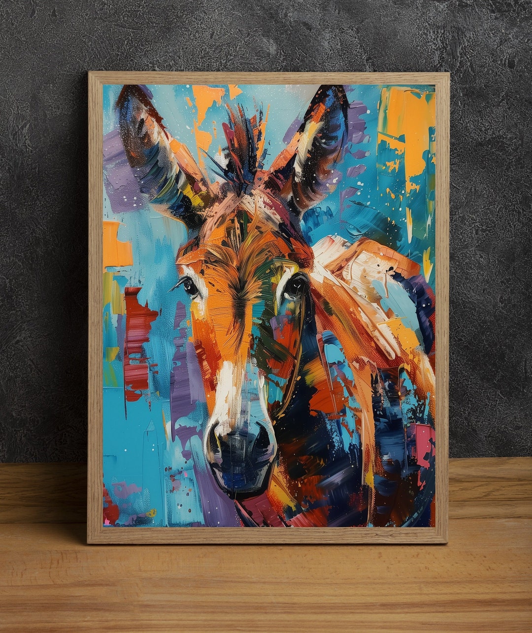 Donkey Oil Painting Digital Print for Immediate Download - Etsy