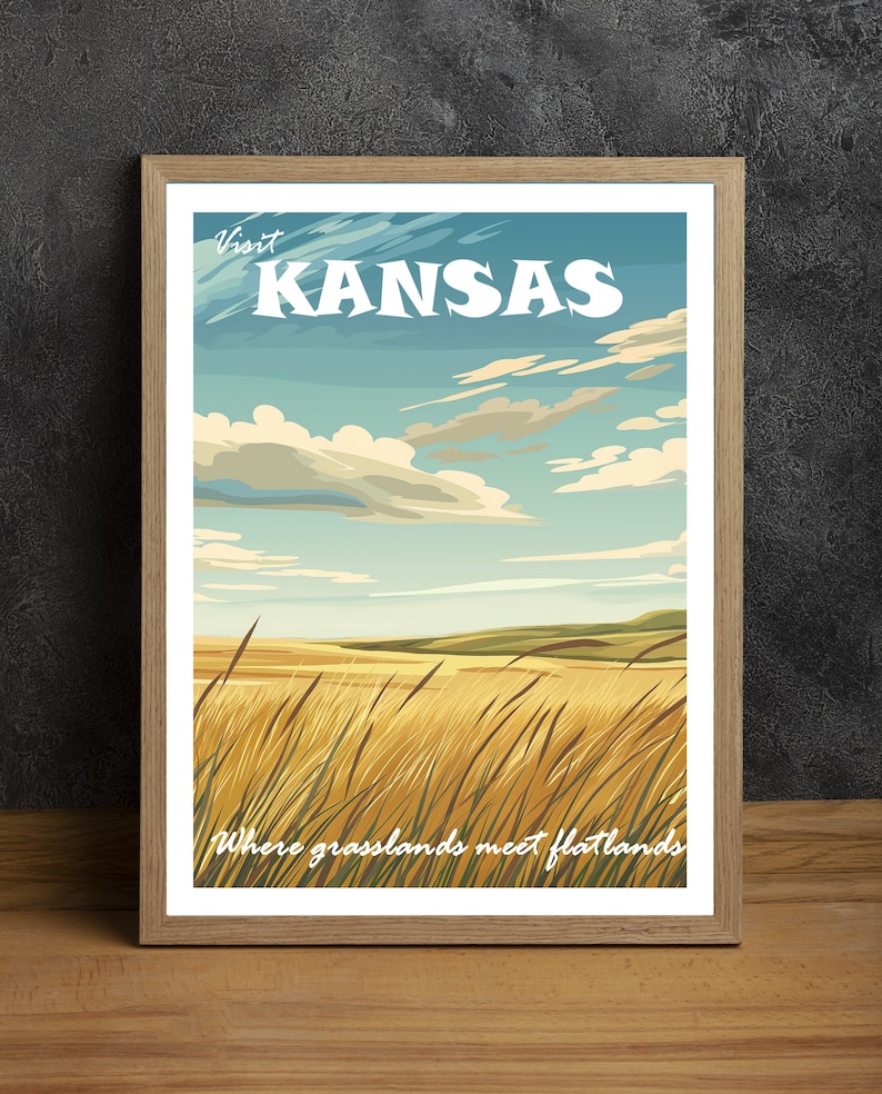 Funny Kansas Travel Poster, Digital Print for Immediate Download ...