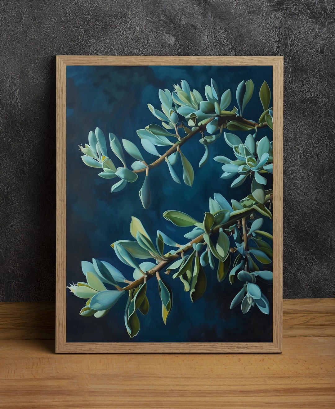 Jade Vines Oil Painting, Digital Print for Immediate Download, Wall Art ...