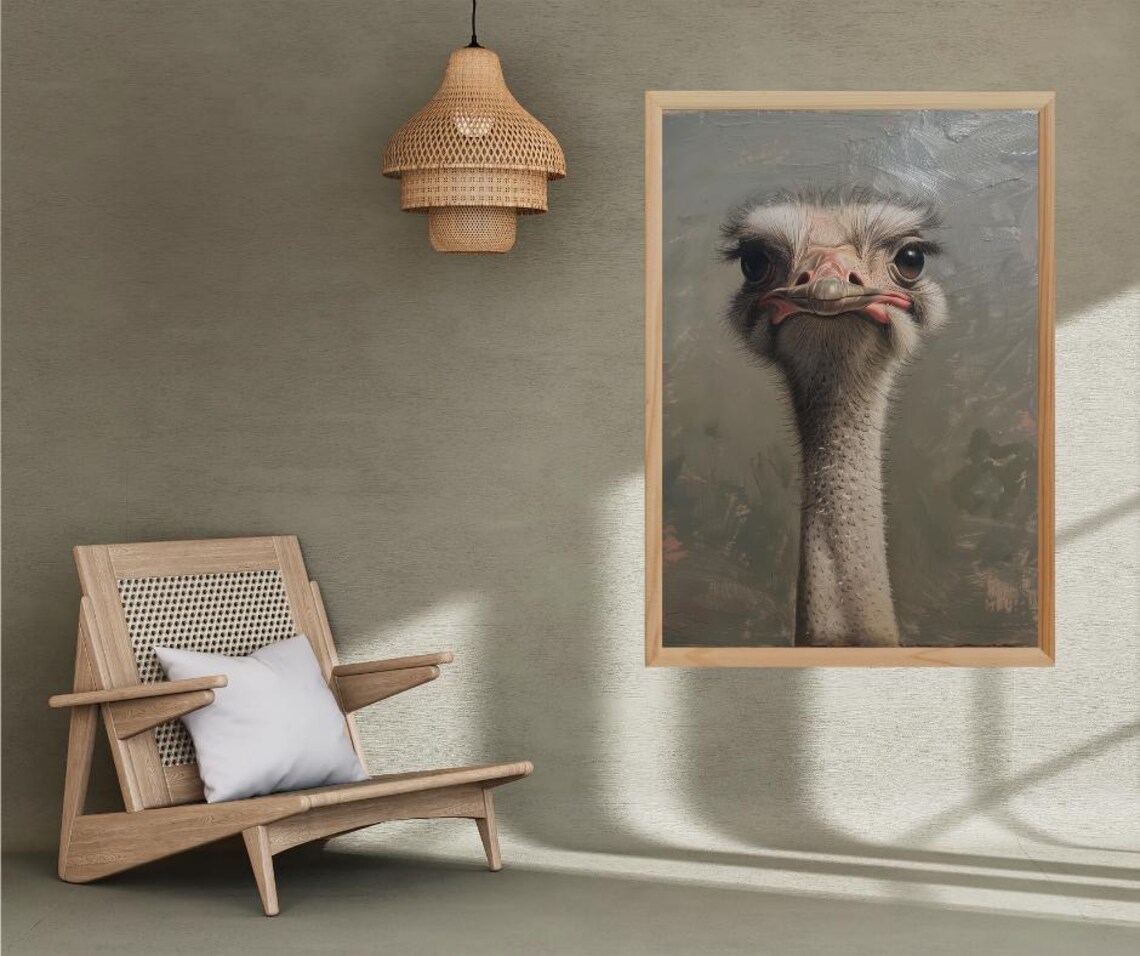 Ostrich Painting, Digital Print *NEW SIZES* for Immediate Download ...