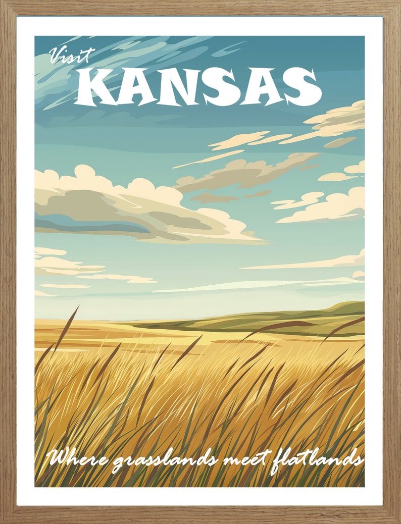 Funny Kansas Travel Poster, Digital Print for Immediate Download ...