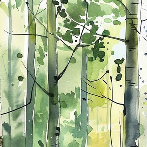 Aspen Tree Watercolor, Digital Print for Immediate Download - Etsy