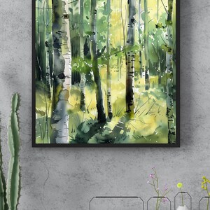 Aspen Tree Watercolor, Digital Print for Immediate Download ...