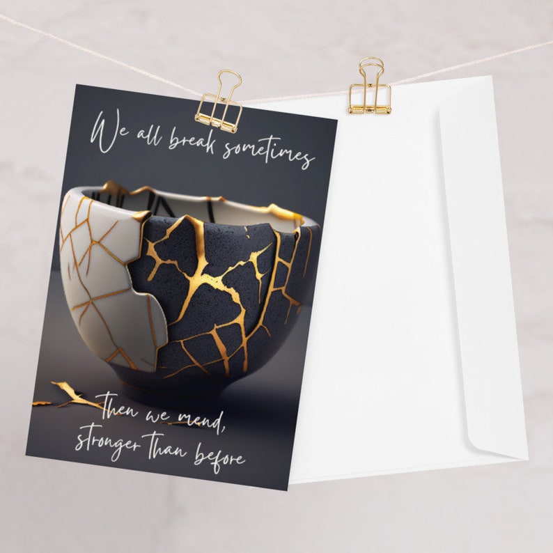 Kintsugi Card | Thinking of You Card | Sympathy Card | Condolence Card ...
