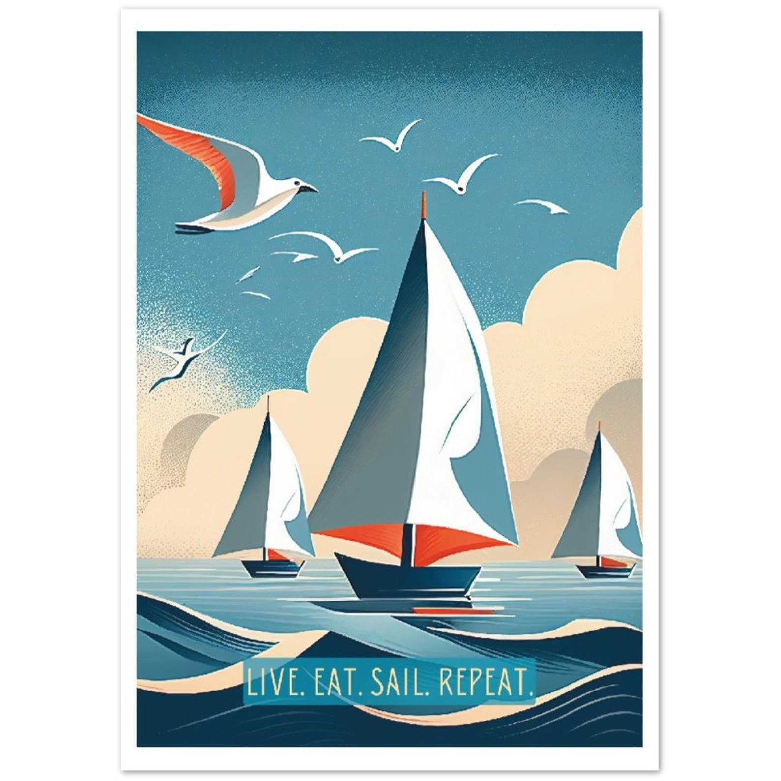 Sail Poster Print | Bucketlist | Sport | Inspirational | Wall Art ...