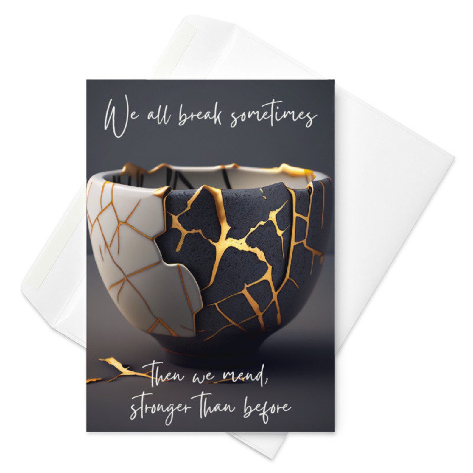 Kintsugi Card | Thinking of You Card | Sympathy Card | Condolence Card ...