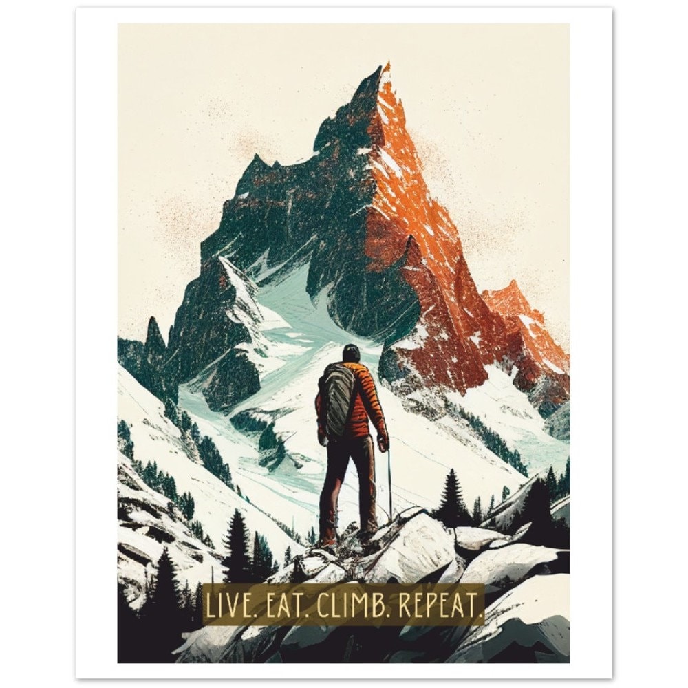 Mountaineering/climbing Poster Print | Bucketlist | Sport ...