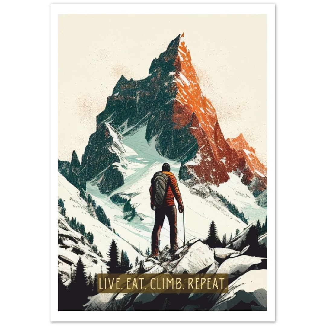 Mountaineering/climbing Poster Print | Bucketlist | Sport ...