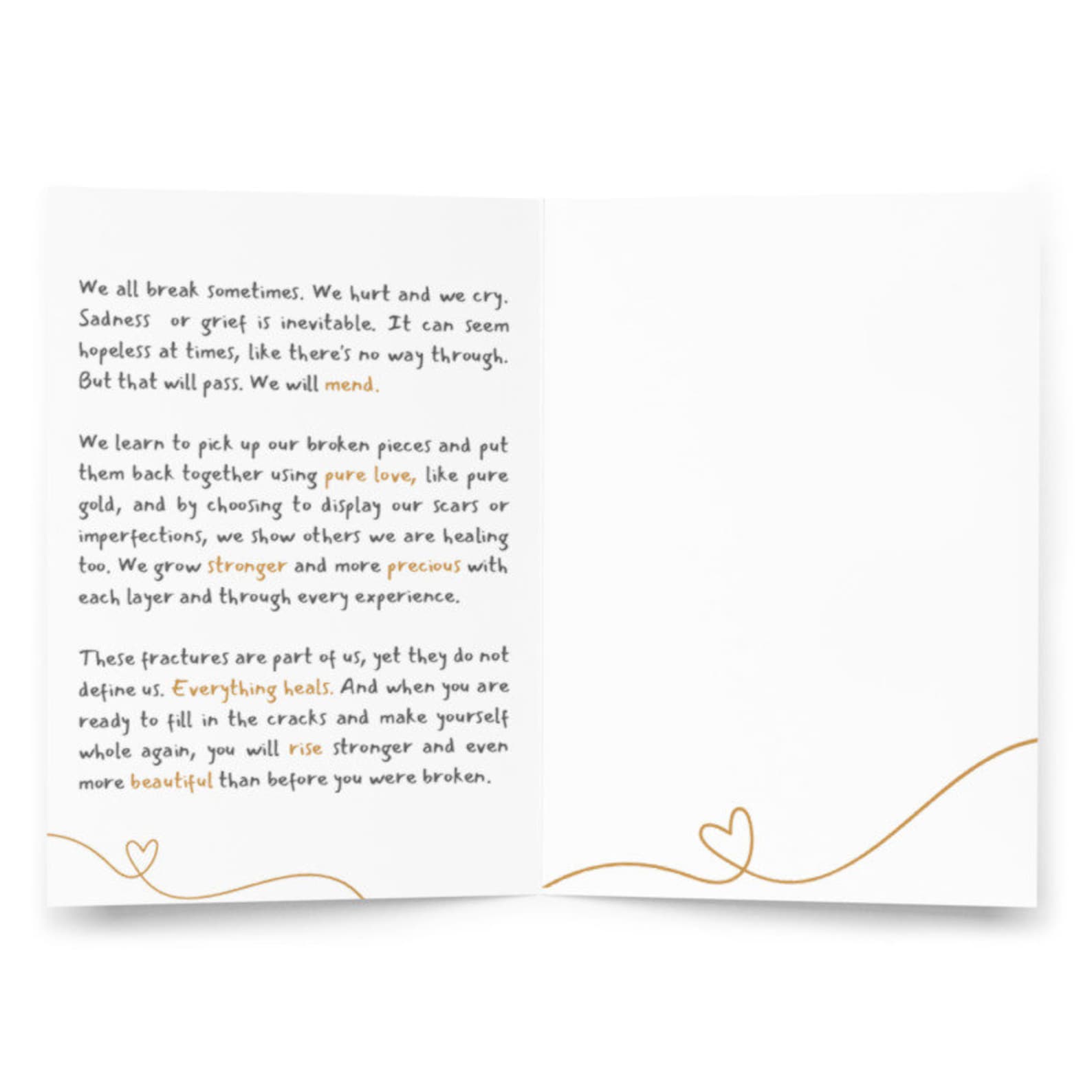 Kintsugi Card | Thinking of You Card | Sympathy Card | Condolence Card ...