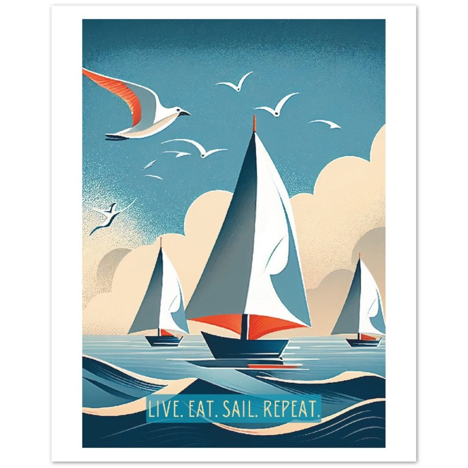 Sail Poster Print | Bucketlist | Sport | Inspirational | Wall Art ...