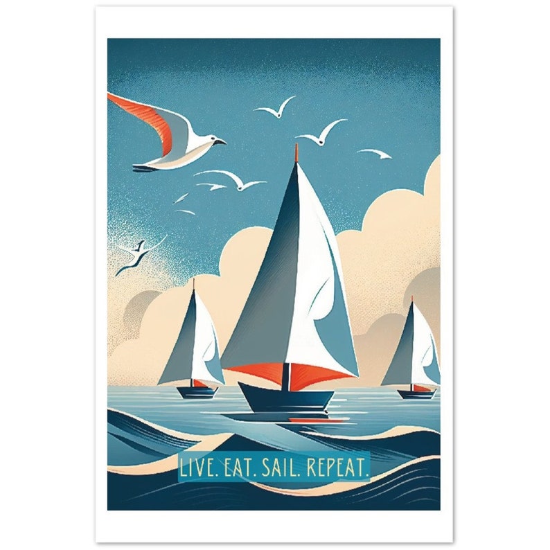 Sail Poster Print | Bucketlist | Sport | Inspirational | Wall Art ...