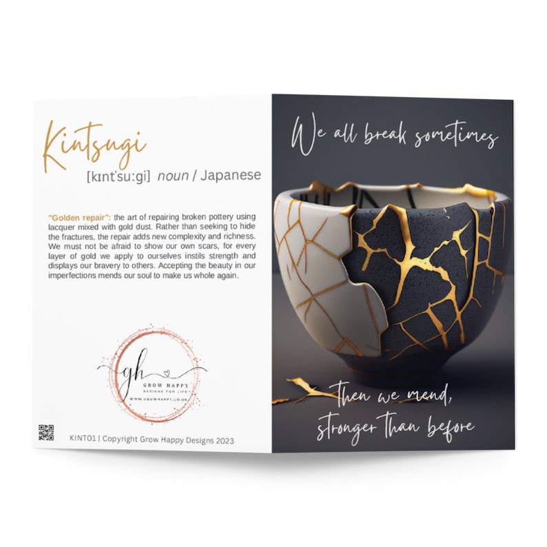 Kintsugi Card | Thinking of You Card | Sympathy Card | Condolence Card | Sorrow Card | Greeting ...