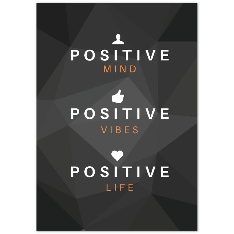 Positive Motivational Poster Print Inspiring Bedroom Office Gym Mindset ...