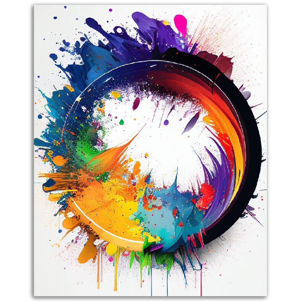 Paint Circle of Life Poster Print 5 Watercolour Abstract Wall Art Home ...