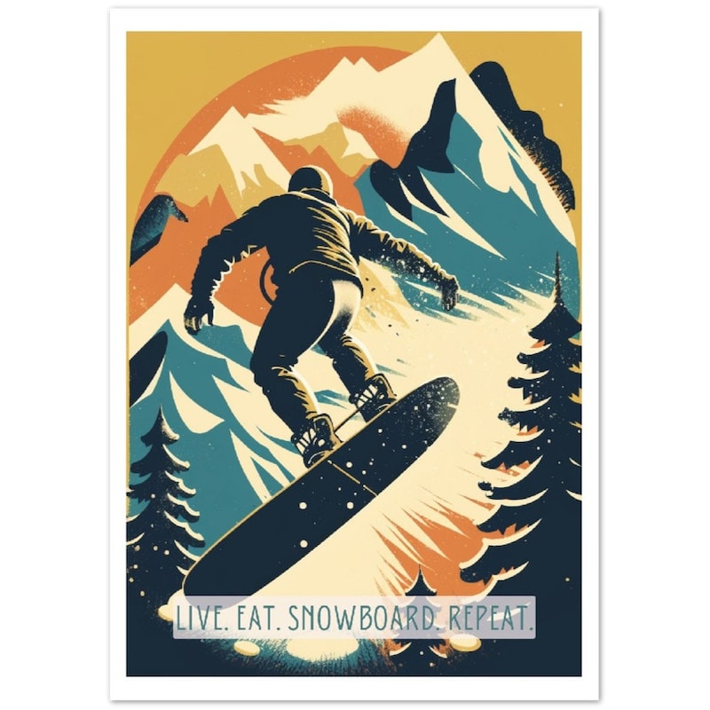 Snowboard Art - Etsy