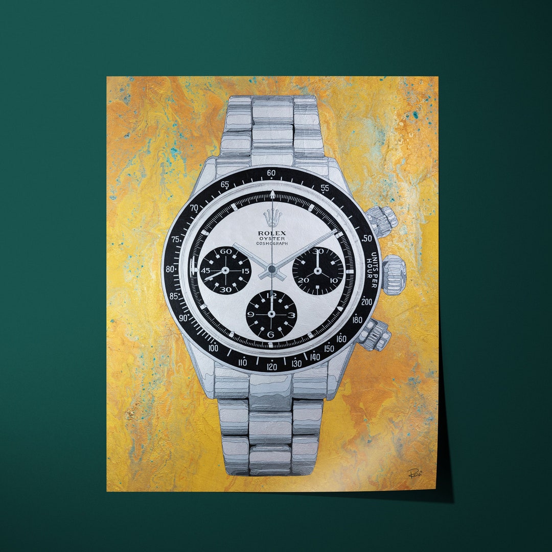 Classic Rolex Watch Art for Luxury Decor Daytona Race Artwork Paul ...