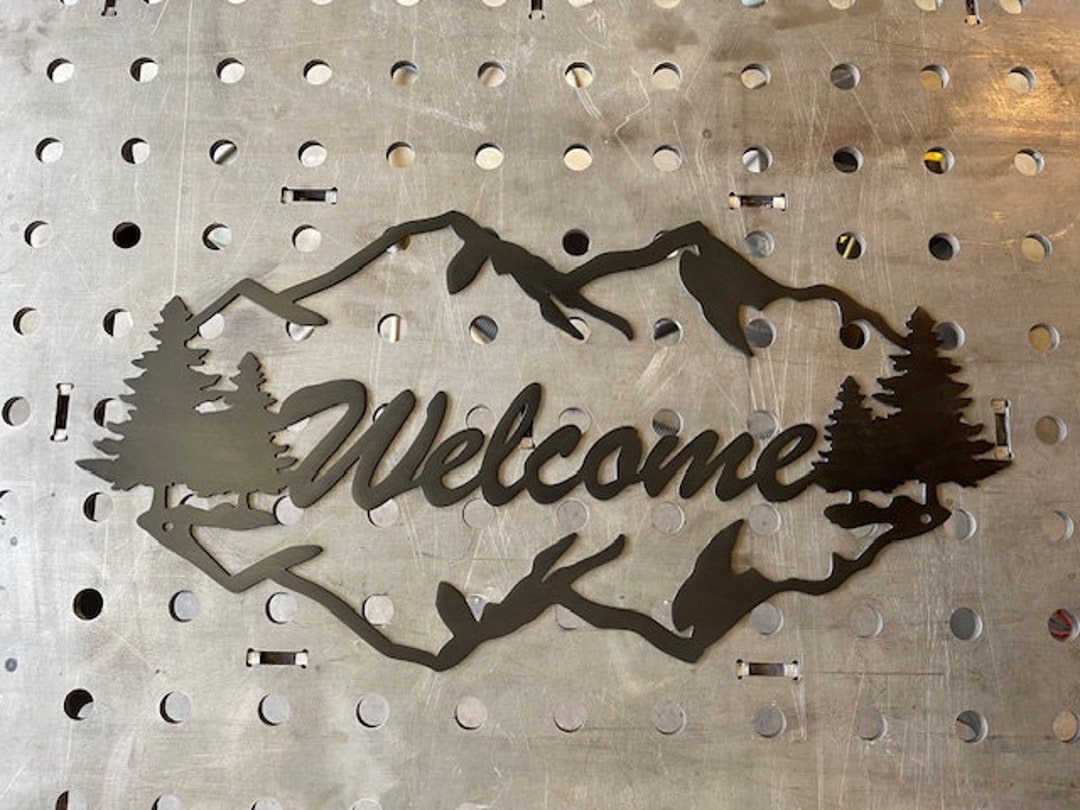 Custom Metal "welcome" Sign - Etsy