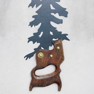 Upcycled Tree Sawblade Wall Art: Rustic Metal & Brass Decor - Etsy