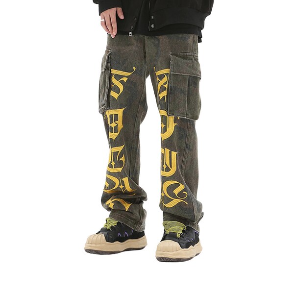 Khaki Stack Pants - Etsy