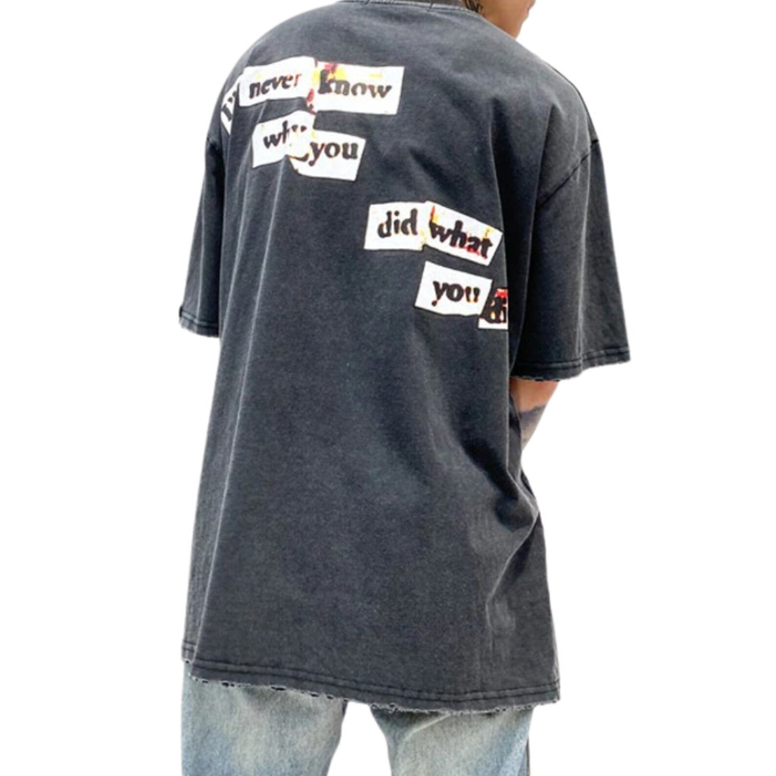 Alien Graphic Streetwear Shirt Black Print Shirt Top Y2k - Etsy