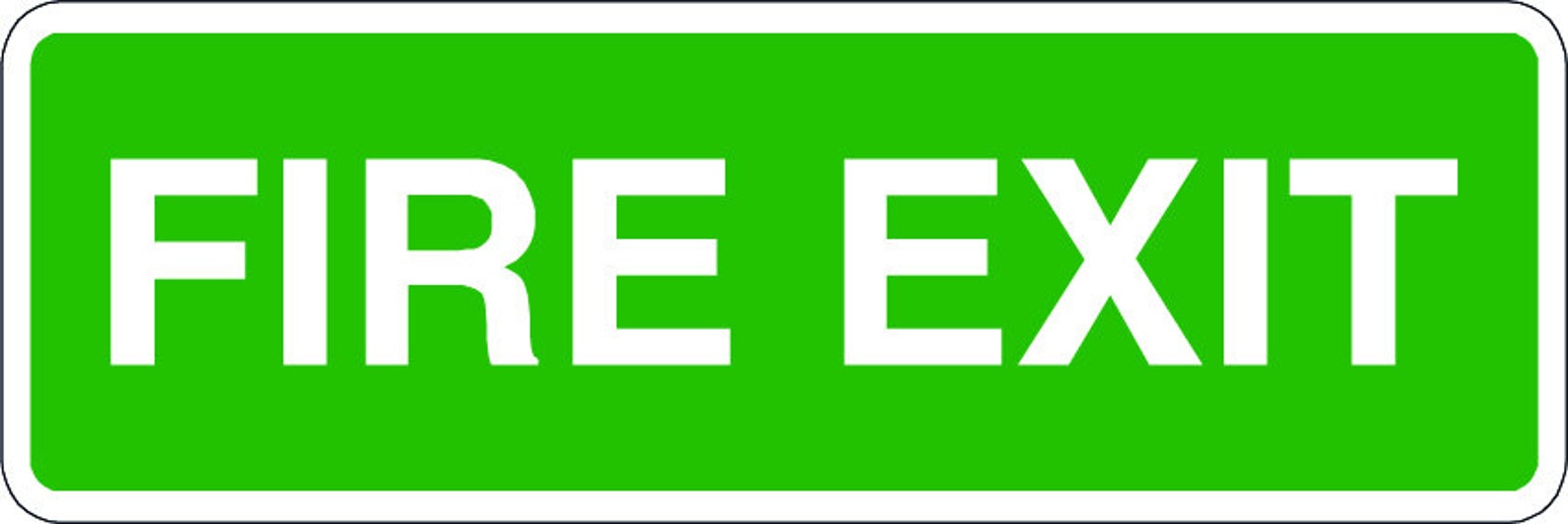 Green Fire Exit Sign: Acrylic or Vinyl Safety Sticker - Etsy