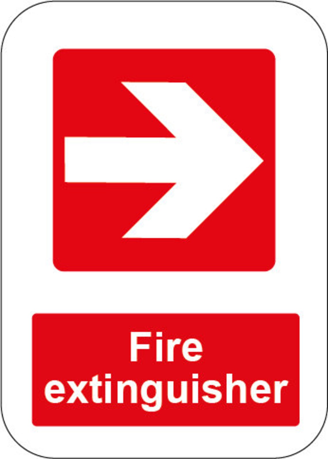 Fire Extinguisher Right Red Fire Equipment Signage Acrylic or Vinyl ...