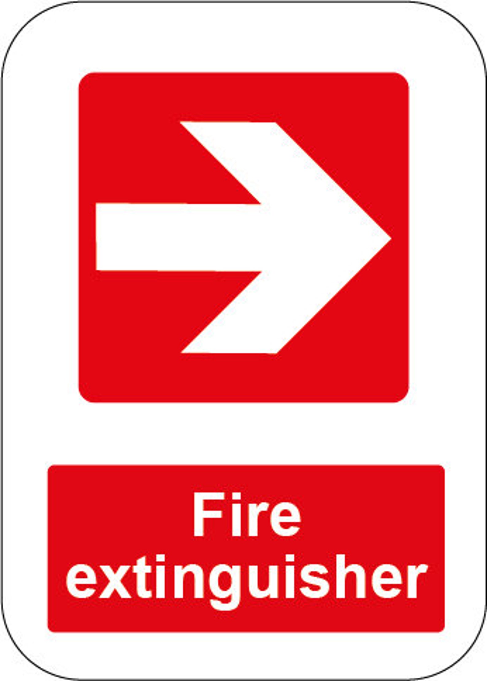 Fire Extinguisher Right Red Fire Equipment Signage Acrylic or Vinyl ...