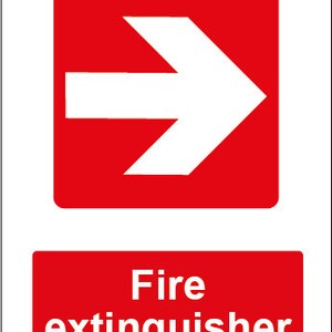 Fire Extinguisher Right Red Fire Equipment Signage Acrylic or Vinyl ...