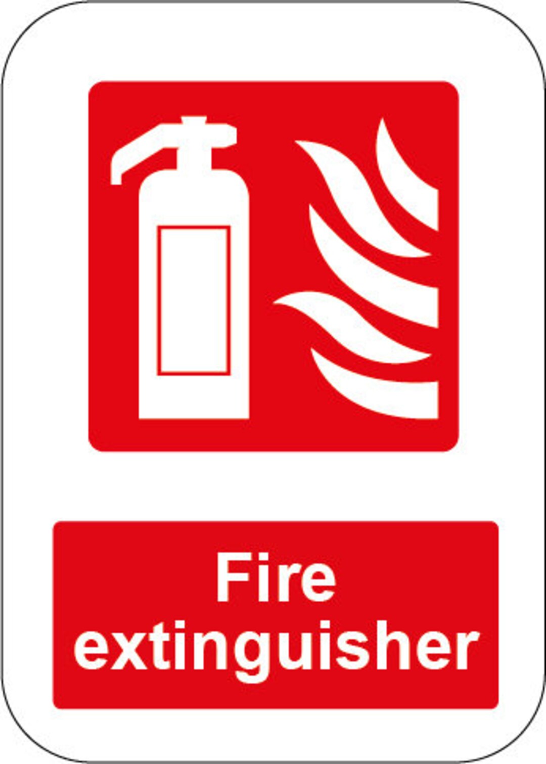Fire Extinguisher Red Fire Equipment Signage Acrylic or Vinyl Sign ...