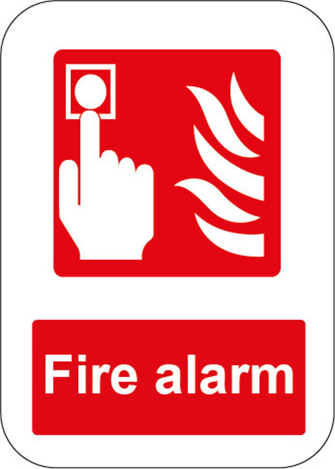 Fire Alarm Fire Equipment Signage Acrylic or Vinyl Sign Sticker Notice ...